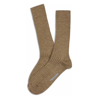 Marcoliani Gerippte Wollsocken wadenlang - - Underwear - Herren - Braun - ONE SIZE