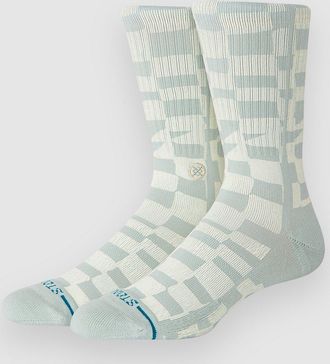 Stance Wave Check Crew Socks paleblue