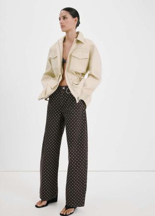 Mango Balloon-Jeans mit Polka-Dots schokolade - Damen - 34 - MANGO