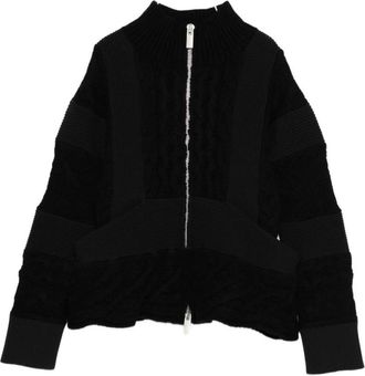 sacai Femme, Pulls, Noir, Taille: 38 FR Cardigans