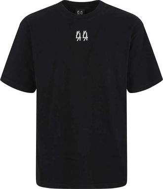 44 Label Group Homme, Tops, Noir, Taille: 3XL Tee-shirt Noir avec Donut au Cou
