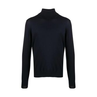 La Fileria Gerippter Rollkragenpullover - - Knitwear - Herren - Blau - 3XL