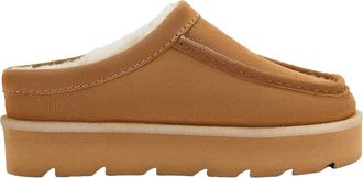 Clarks Meare Mules f&uuml;r Damen, Wildleder, Grob flach (Braun)