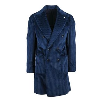 L.B.M. 1911 L.b.m. 1911, Homme, Manteaux, Bleu, Taille: M Cappotto in velluto