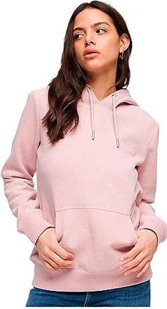 Superdry Sweatshirt Essential Logo Hoodie Soft Pink Marl 8 Femme, La Soft Pink Marl, 36