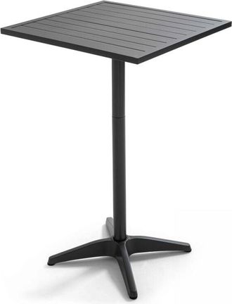Oviala Oviala - Table haute mange debout en aluminium noir