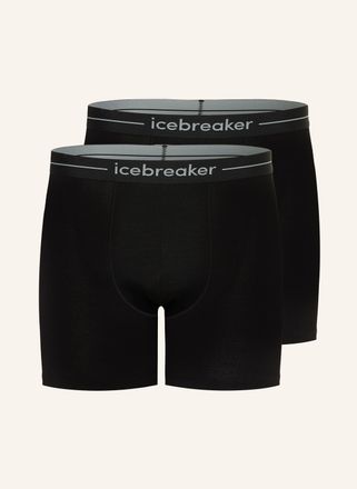 Icebreaker 2er-Pack Funktionsw&auml;sche-Boxershorts Anatomica Aus Merinowolle schwarz