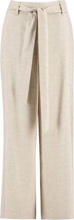 Barbour Weit fallende Damen-Hose Gabby mit Leinenanteil und G&uuml;rtel in