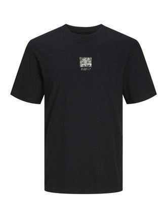 Jack & Jones Herren Jcoone Color Tee Ss Crew Neck Gc T-Shirt, Schwarz, S