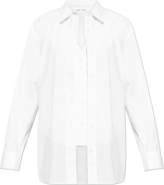 Samsøe & Samsøe Femme, Blouses et Chemises, Blanc, Taille: 42 FR La chemise Samoon