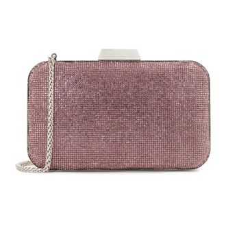 Kazar Abendtasche Box mit rosa Kristallen - - Bags - Damen - Rosa - ONE SIZE