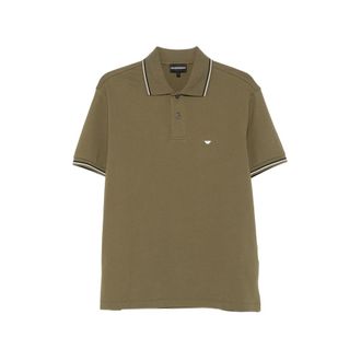 Emporio Armani Logo-embroidered Tipped Polo Shirt