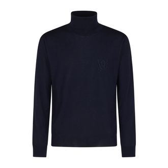 Valentino Besticktes Wollhemd - - Knitwear - Herren - Blau - L