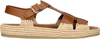 Prada Femmes Sandales Marron/Cuir Cuir