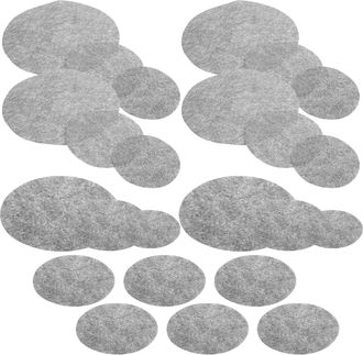 Lurrose 24 St&uuml;ck Filz Geschirrtrenner Topf und Pfannenschutz aus Grauem Filz Vielseitige Tellertrenner f&uuml;r Geschirr Sch&uuml;sseln und T&ouml;pfe Beim Lagern und Transp