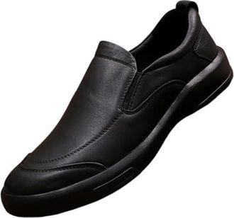Generic Mocassins classiques pour homme en cuir doux et confortable, Noir, 40 2/3 EU