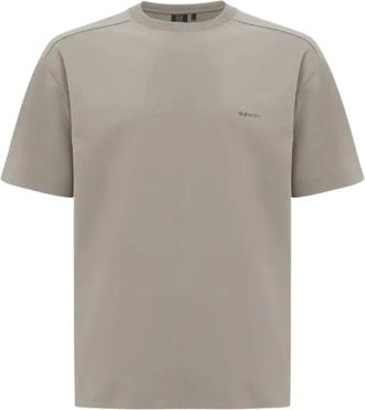 Genti Homme, Tops, Gris, Taille: 2XL T-shirt en coton coupe d&eacute;contract&eacute;e
