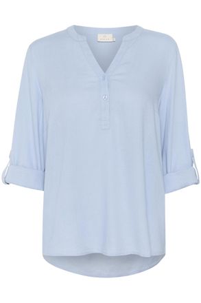 Kaffe Langarm-Bluse Kamilia 40, Soft Chambray 40