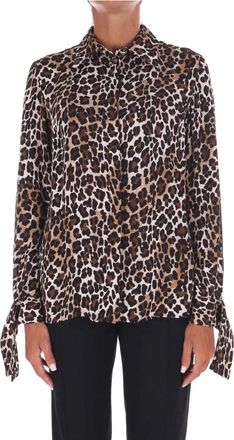 Elisabetta Franchi Femme, Blouses et Chemises, Brun, Taille: 42 FR Camicia