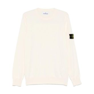 Stone Island 510053 Soft Crewneck Sweater - - Knitwear - Herren - Wei&szlig; - XL