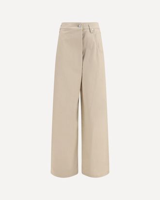 Brunello Cucinelli Wide-leg cotton Pants with monili Female 38