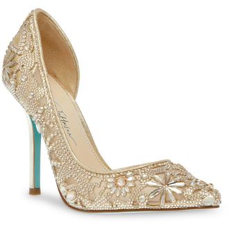 Betsey Johnson Damen Chic Pump, Helles Gold, 39 EU, SB-CHIC