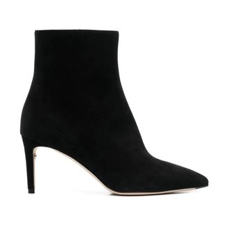 Ferragamo Schwarze Wildleder Stiefelette Mittelhohe Abs&auml;tze - - Shoes - Damen - Schwarzk - 35 EU