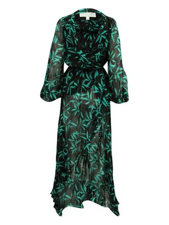 Caroline Constas robe Olivia &agrave; fleurs - Noir