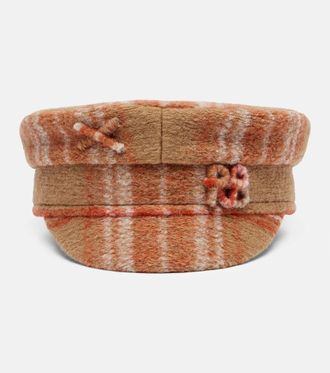 Ruslan Baginskiy Casquette gavroche en laine mélangée