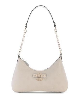 Guess sac à épaule Dita Shoulder Bag Light Taupe Logo écru