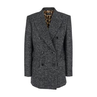 Dolce & Gabbana Graue Blazer Jacke Damenmode - - Jackets - Damen - Grau - S