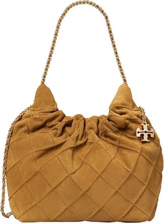 Tory Burch Tory Burch Hobo Bags - Fleming Suede Mini Hobo Bag - Gr. unisize - in Cognacbraun - f&uuml;r Damen