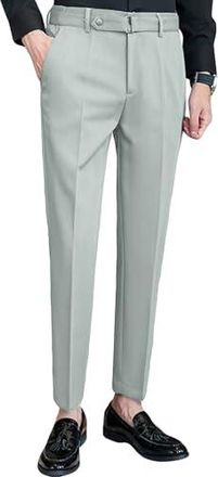 Generic Pantalon pour homme - Coupe fusel&eacute;e - Stretch - R&eacute;sistant aux plis - Pantalon de costume daffaires d&eacute;contract&eacute; - Pantalon habill&eacute; &agrave; devant plat, abric