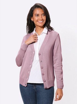 Witt Strickjacke Strickjacke Langarm Materialmix