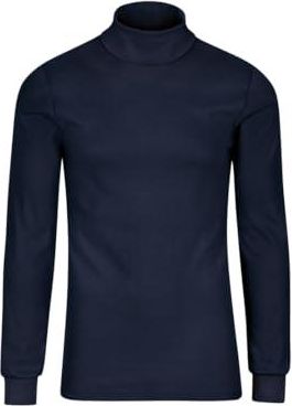 Trigema Pull à col roulé à Manches Longues pour Homme, Bleu Marine, L