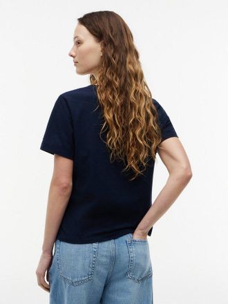 Tommy Hilfiger Kurzarmshirt TH SCRIPT REG C-NK SS TEE Baumwollmischung, regular fit