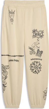 Puma Pantalon de surv&ecirc;tement de basketball Swish N Ink Homme, Accessoires, Beige, 3XL