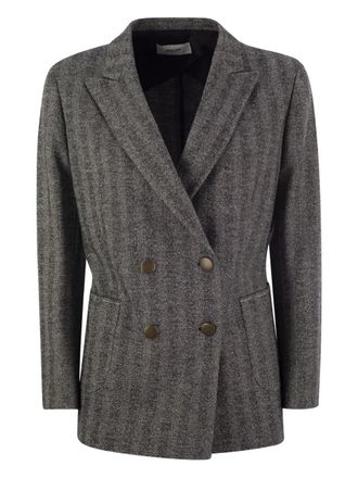 Saulina Milano blazer Assunta &agrave; chevrons - Gris
