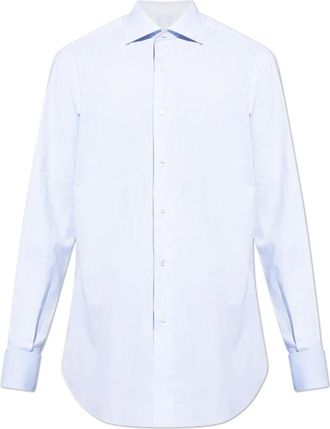 Brioni Homme, Chemises, Bleu, Taille: 3XL Chemise &agrave; boutons de manchette