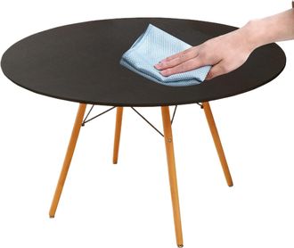 Generico Passgenaue Tischdecke, elastisch, schmutzabweisend, &ouml;labweisend, 110/140 cm, schwarze Milch, Schutz und Dekoration f&uuml;r den Garten bei Hochzeiten