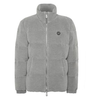 Philipp Plein Wool Puffer Jacket Late Checkout - - Jackets - Herren - Grau - 2XL