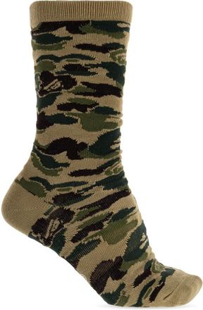 A Bathing Ape A Bathing Ape, Homme, Sous-v&ecirc;tements, Vert, Taille: L Chaussettes Motif Camouflage