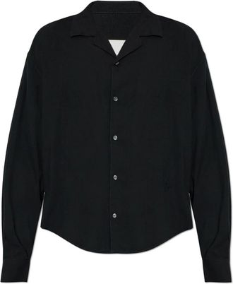 Ami Homme, Chemises, Noir, Taille: L Chemise Ample Brod&eacute;e