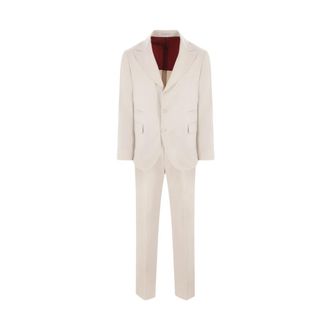 Brunello Cucinelli Baumwoll-Kaschmir-Zweiteiler - - Suits - Herren - Rosa - L