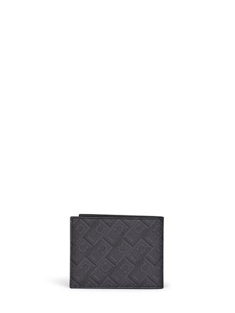 Ferragamo Mens Wallet Monogram Grey Polyurethane & Cardholders