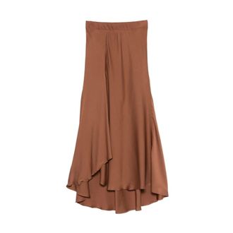 Nouvelle/Silk95Five Femme, Jupes, Brun, Taille: 38 FR Sirene Layered Midi Skirt