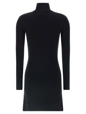 Courr&egrave;ges Wool Knit Polo Dress - Black