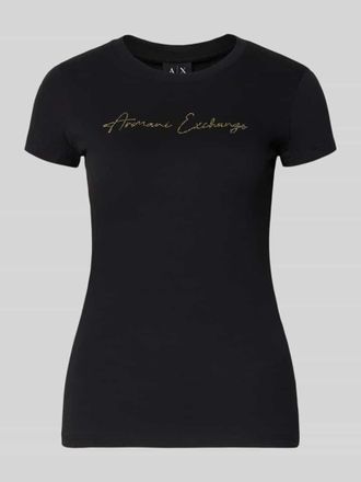 A|X Armani Exchange T-Shirt mit Logo und Rundhalsausschnitt