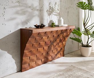 DELIFE Konsole Eremos 120x35 cm Akazie Braun, Dielenmöbel