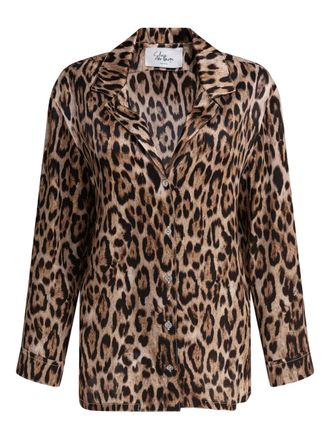 Sleep No More Bluse mit Leoparden-Print - Braun